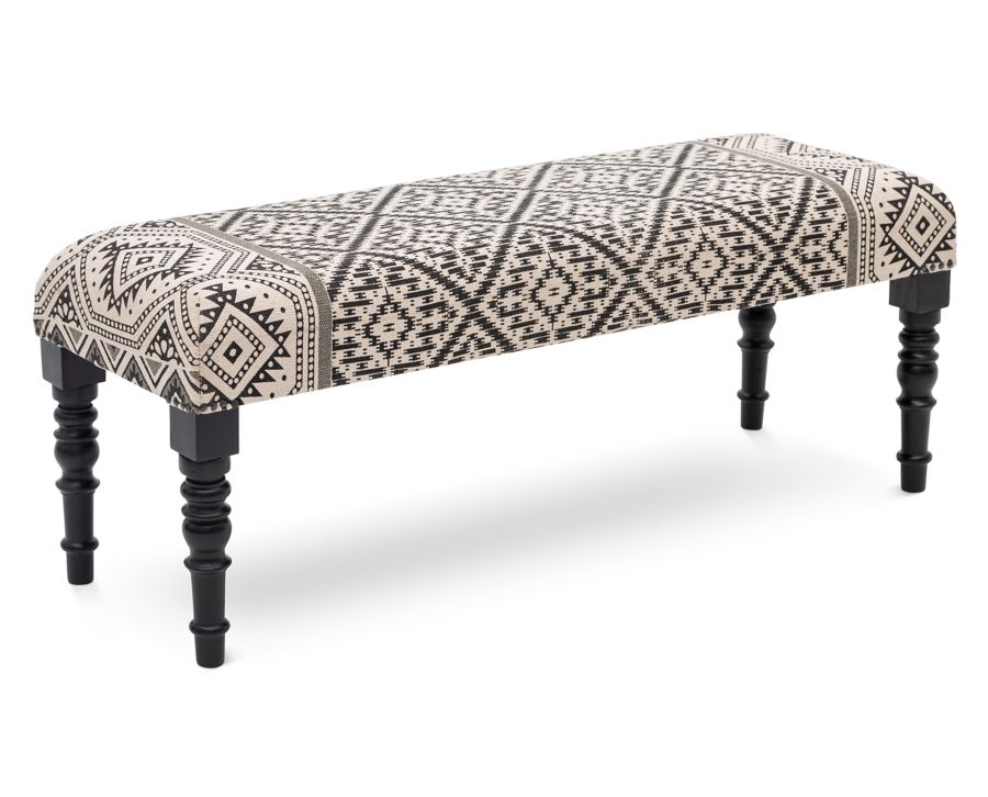 Block Rug Upholstered Bench | Furniture Row